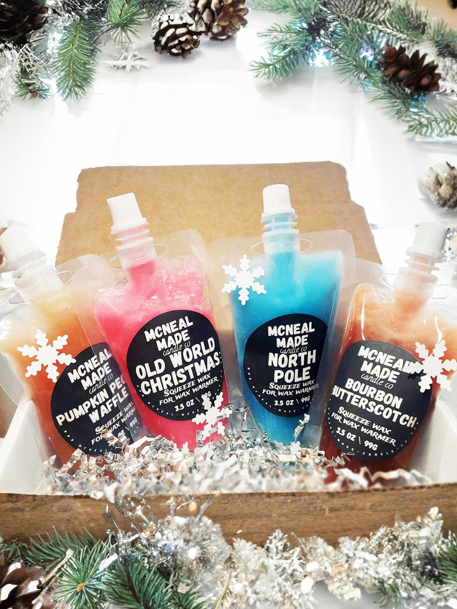 Seasonal Sampler Set of Squeeze Wax Melts – McNeal Made Candle co